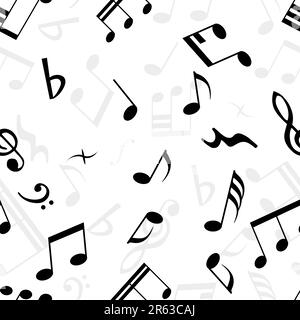 Seamless musical notes texture. For easy making seamless pattern just ...