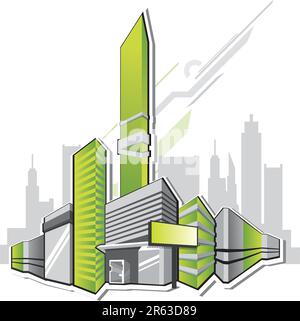 modern 3d buildings pattern design background Stock Vector Image & Art ...