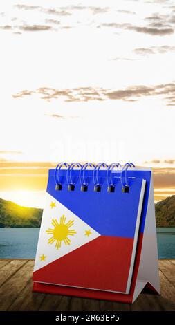 Calendar with Philippine flag color. Philippines Independence Day ...