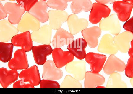 jelly candy hearts texture as nice valentine love background Stock ...