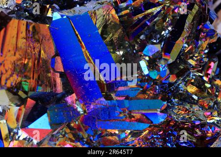 crystal with metal rainbow surface as nice background Stock Photo - Alamy