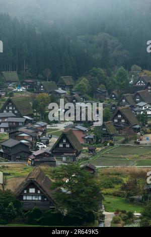 Gassho-Zukuri Village in early morning Stock Photo - Alamy