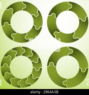 An image of a Puzzle Wheel Chart Stock Vector Image & Art - Alamy