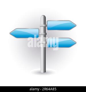 blue direction sign Stock Vector Image & Art - Alamy
