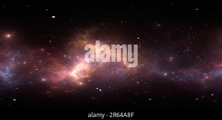 360° view of 360 degree stellar system and nebula. Panorama ...