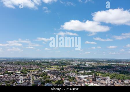Aerial photo of the village of Morley in Leeds, West Yorkshire in the ...
