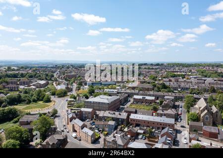 Aerial photo of the village of Morley in Leeds, West Yorkshire in the ...