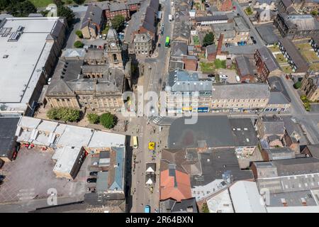 Aerial photo of the village of Morley in Leeds, West Yorkshire in the ...