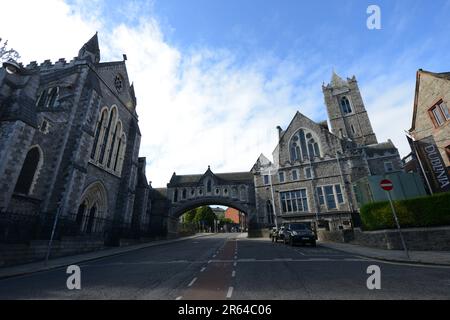 The Dublina museum in an hold medieval building in Dublin, Ireland ...