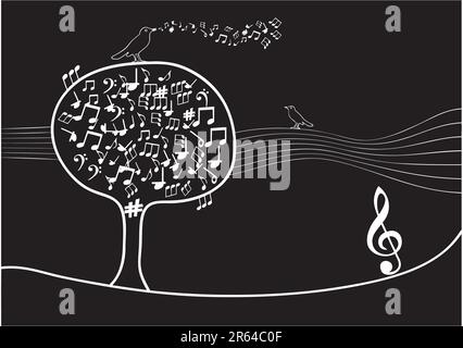 Retro groovy musical note. Vintage hippie cartoon music notes. Hippy ...
