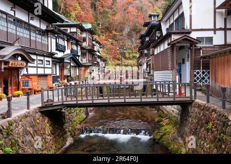 Ginzan Onsen, Japan hot springs town, Yamagata, Tohoku Stock Photo - Alamy