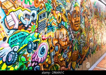 Graffiti along Dela Rosa Walkway, Makati City, Manila, Philippines ...
