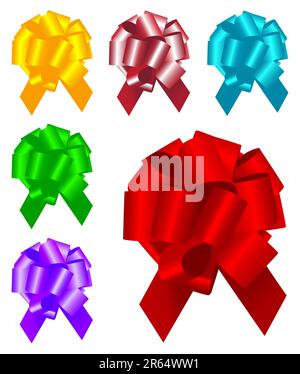 Collection of different colored bows for holidays Stock Vector Image ...