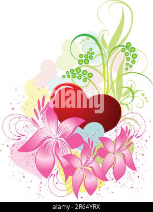 Happy Valentines Day violet image with foil air balloons Stock Vector ...