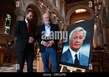 (left to right) Billy Bingham's grandson Patrick Lawlor, and son David ...