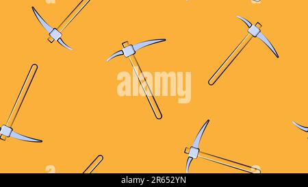 Mining pickaxe pattern vector orange Stock Vector Image & Art - Alamy