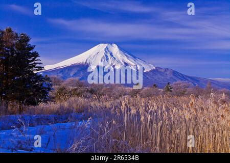 Fuji and foggy ice seen from Oshino Village Stock Photo - Alamy