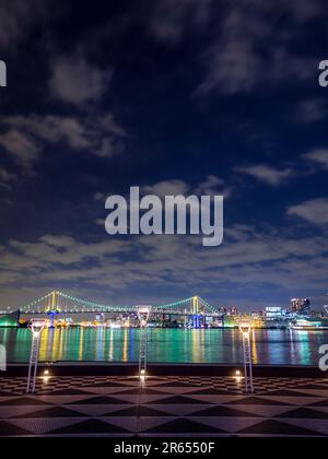 Rainbow Bridge and Harumi Stock Photo - Alamy