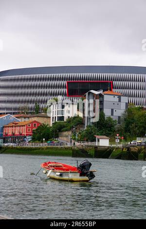 San Mames soccer stadium architecture in Bilbao city, Bilbao. Basque ...