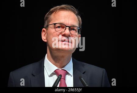Jena, Germany. 07th June, 2023. Stefan Traeger, CEO of Jenoptik AG ...