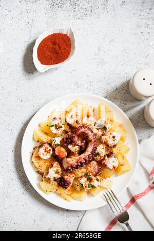 Galician octopus typical Spanish food Stock Photo - Alamy