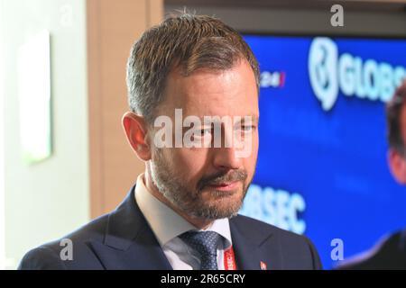 Prime Minister of Slovakia Eduard Heger pictured at the arrivals for ...