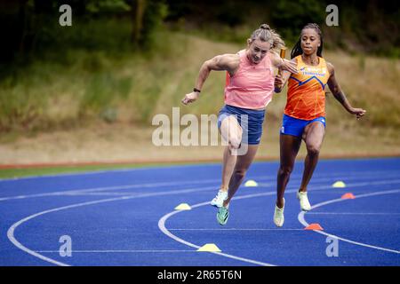 ARNHEM - Nadine Visser and Jamile Samuel during a training session for ...