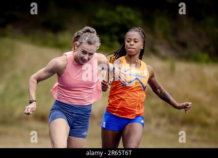 ARNHEM - Nadine Visser and Jamile Samuel during a training session for ...