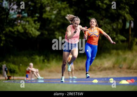 ARNHEM - Nadine Visser and Jamile Samuel during a training session for ...