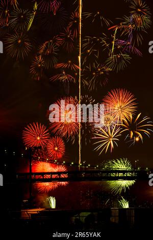 Tokyo Bay Grand Fireworks Festival Starmine Firework and Rainbow Bridge ...