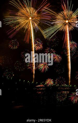 Tokyo Bay Grand Fireworks Festival Starmine Firework and Rainbow Bridge ...