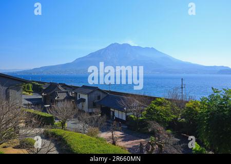 Iso Garden and Sakurajima Stock Photo - Alamy