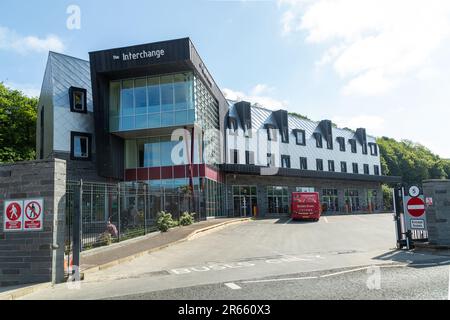 The Interchange building connecting train and bus in Galashiels ...