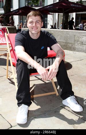 British singer and songwriter Tom Gregory attends the photo call during ...
