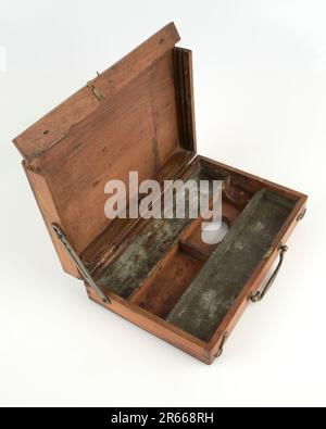 Antique 1900's Artists mahogany pochade paintbox with thumb grip Stock ...
