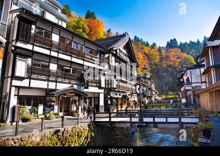 Ginzan Onsen in Autumn Stock Photo - Alamy