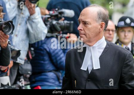 Andrew Green KC at the High Court today during the third day of trial ...