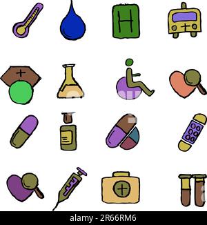 vector Healthcare and Pharma icons Stock Vector Image & Art - Alamy