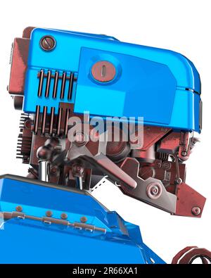 cyber mech in a id portrait side view, 3d illustration Stock Photo - Alamy