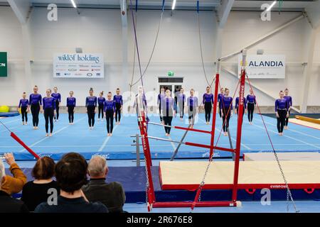 Team Gym Floor group gymnastics routine at the Opening of the new ...