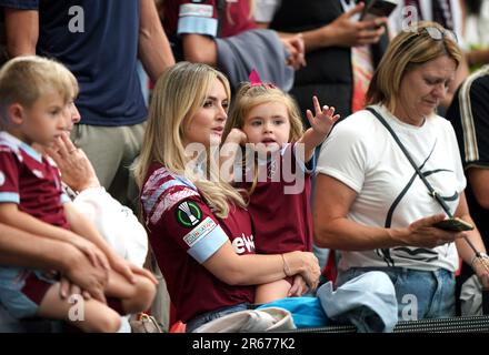 Jessica Unsworth, wife of West Ham United's Aaron Cresswell, in the ...