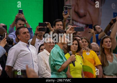 The Brazilian president Jair Bolsonaro officially launched his re ...