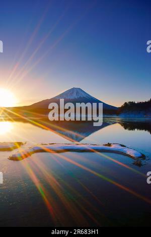 Fuji and Morning Sun and Lake Shojin Stock Photo - Alamy