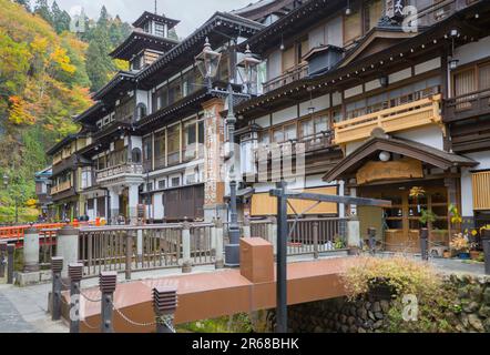 Ginzan Onsen hot spring Stock Photo - Alamy
