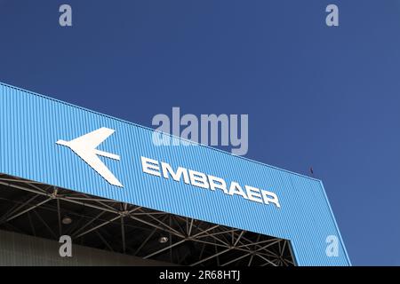 Embraer factory view against blue sky Stock Photo - Alamy
