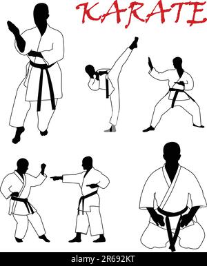 karate collection - vector Stock Vector Image & Art - Alamy