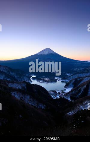 Fuji and Lake Shojin at Dawn Stock Photo - Alamy