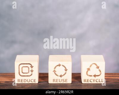 Reduce, Reuse, and Recycle symbols as a resources conservation concept Stock Photo - Alamy