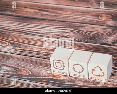 Reduce, Reuse, and Recycle symbols as a resources conservation concept Stock Photo - Alamy
