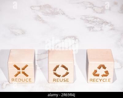 Reduce, Reuse, and Recycle symbols as a resources conservation concept Stock Photo - Alamy